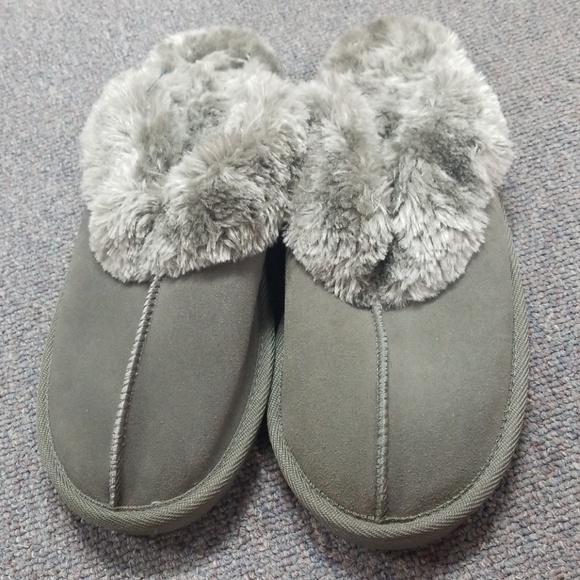 Target | Shoes | Genuine Suede Fur Lined Slippers | Poshmark